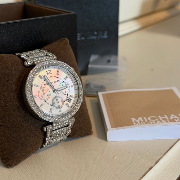 Michael Kors | Accessories | Michael Kors Parker Mk5572 Mother Of Pearl ...